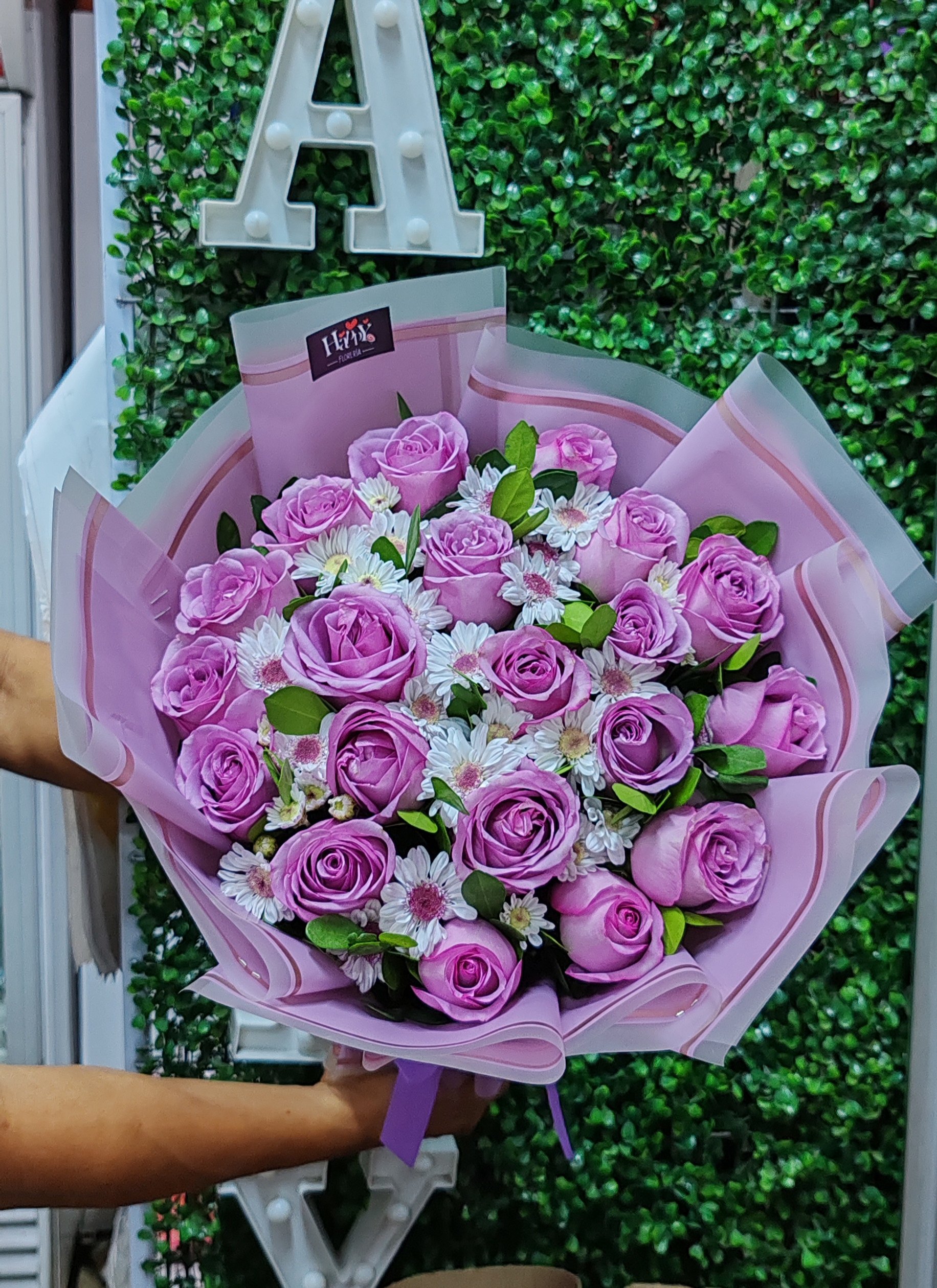 Ramo 20 Rosas lila 💜 - Happyflor