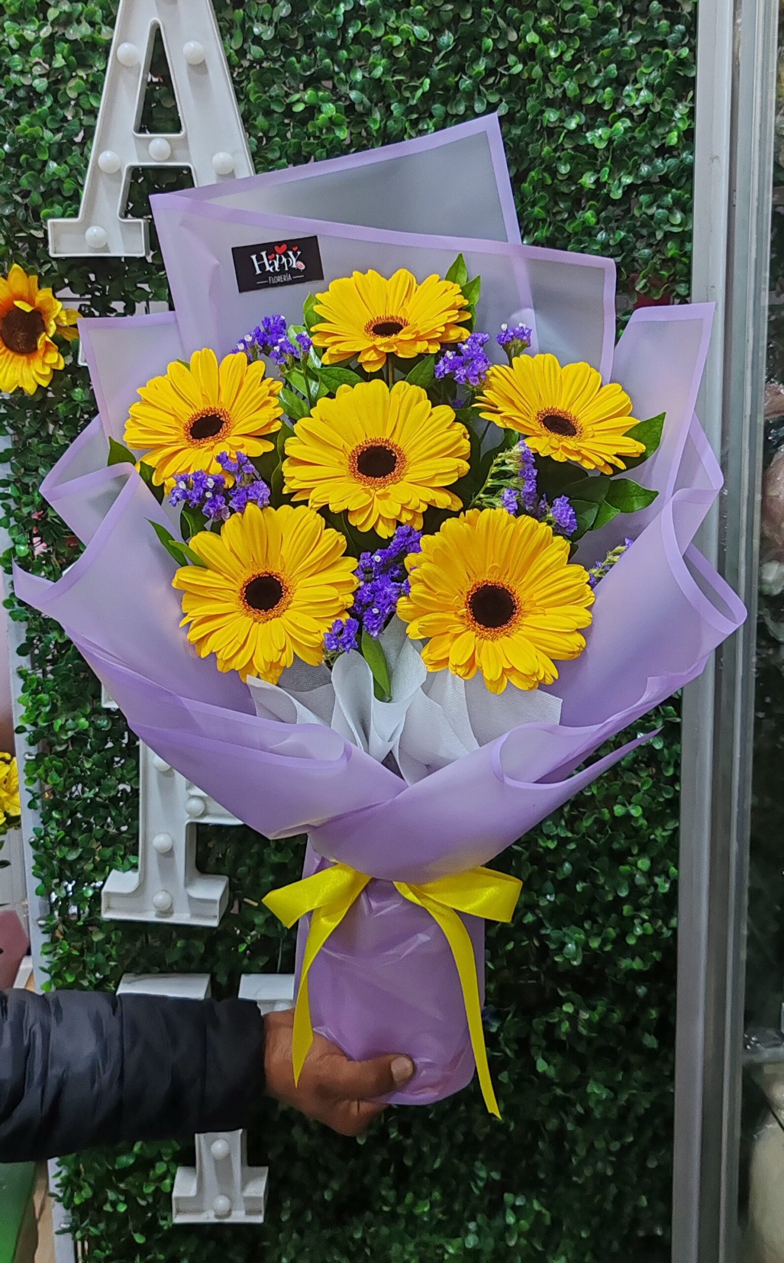 Ramo de. 6 Gerberas amarillas💛 - Happyflor